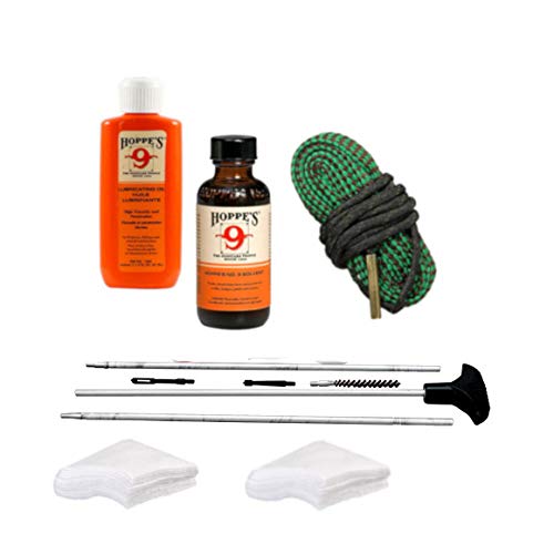 22 Caliber Rifle Cleaning Kit with Rod, Cleaner, Gun Oil, Brush and Snake