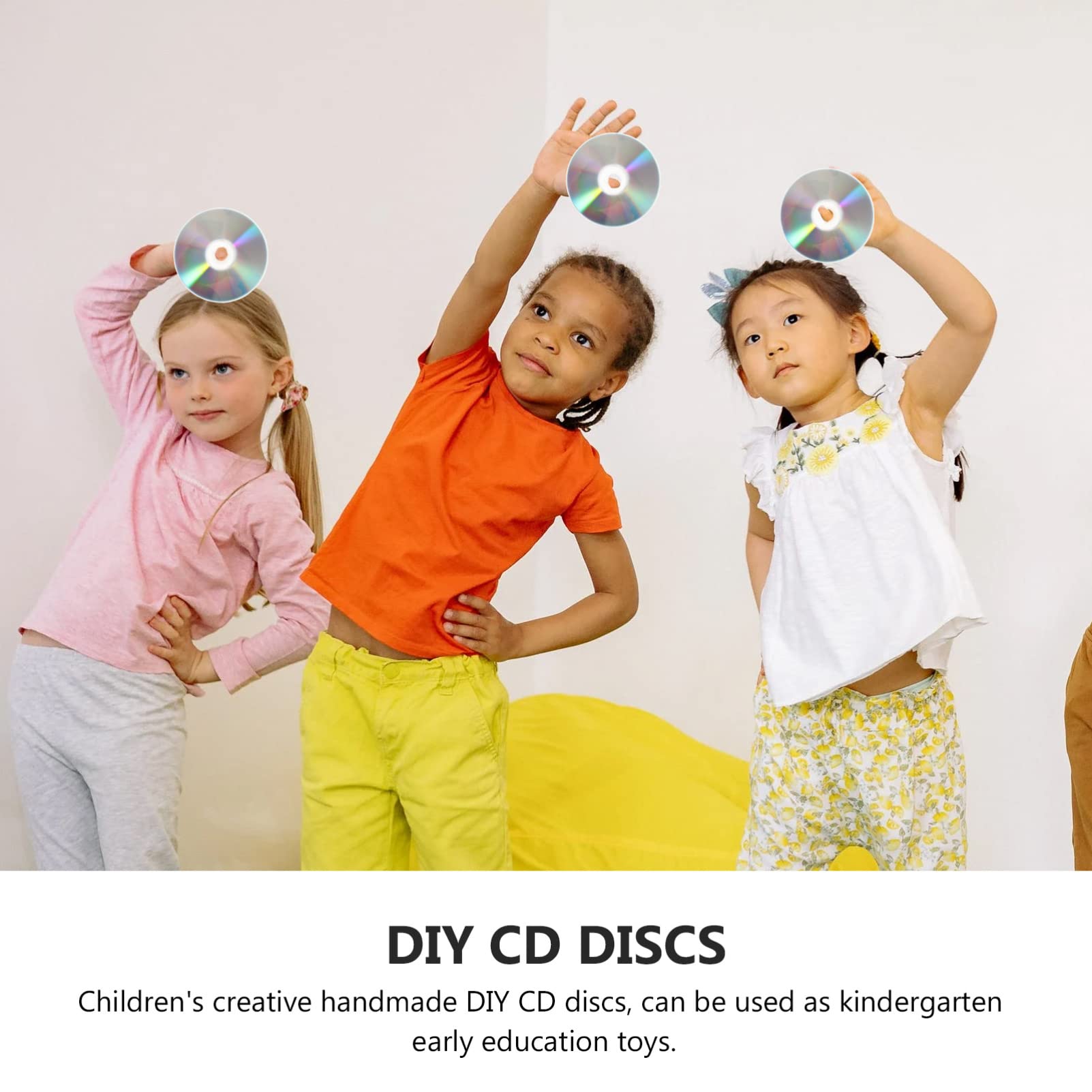 50pcs Hand Decorated Discs Decorative DIY Discs Bird Cd Discs DIY Cd Discs Adornment DIY Discarded Cd Discs Handmade Cd Discs Cd Discs for Home Shop Home DIY Discs