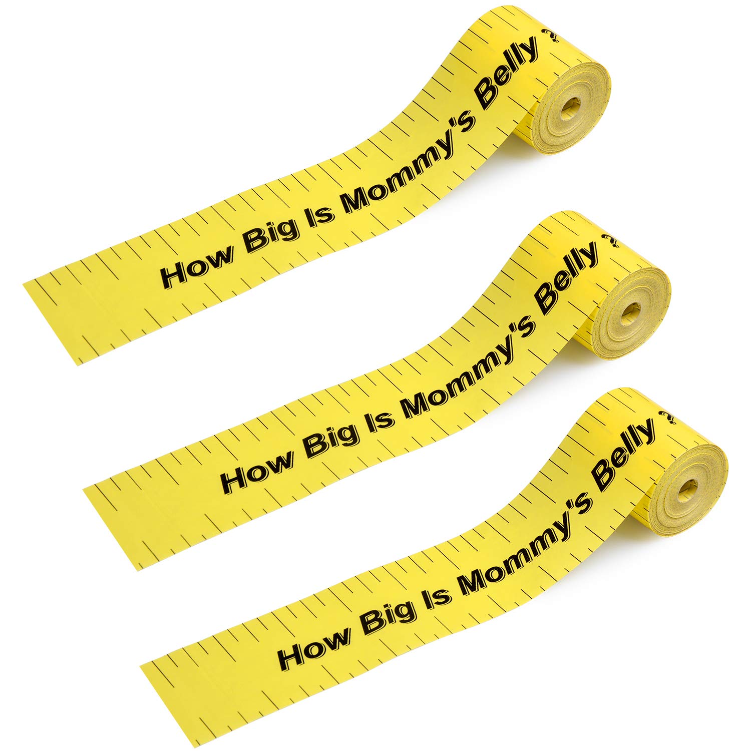 ABOAT 3 Rolls 2in x 150ft Belly Measuring Tape Tummy Measure for Baby Shower Game Party Supplies