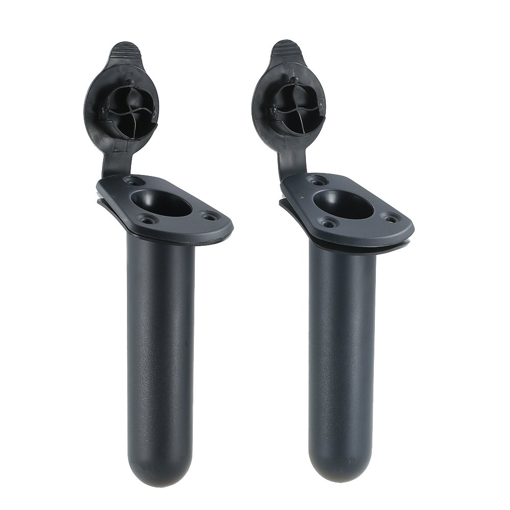 2 PCS Flush Mount Fishing Boat Rod Holder Bracket with Cap Cover Kayak Fishing Tackle Box Accessory Tool
