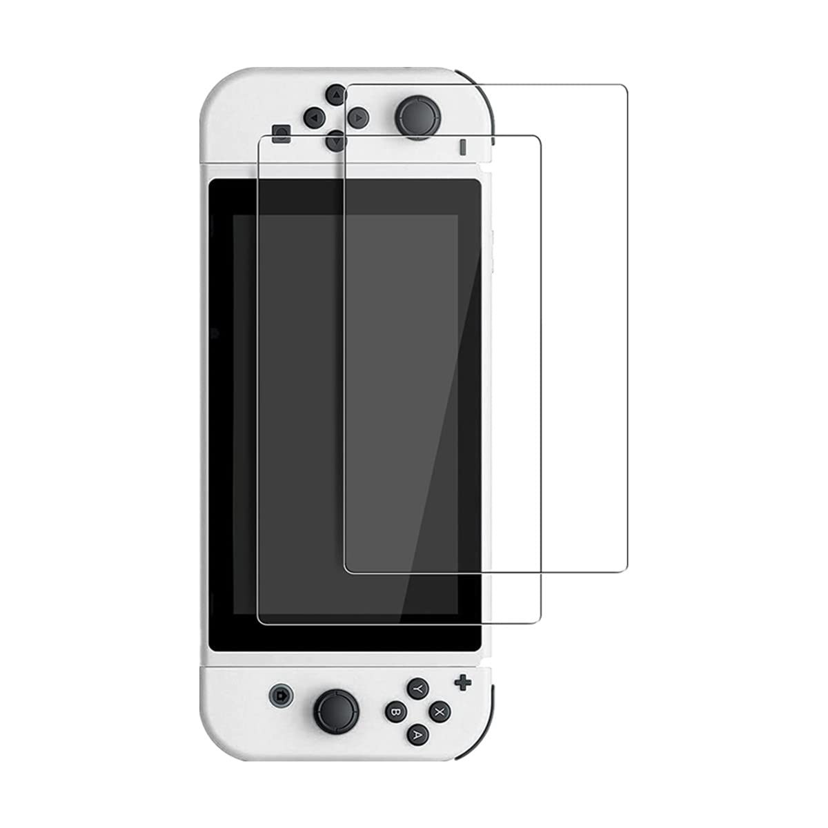 AISELAN for Nintendo Switch - OLED 2021 Clear Screen Protecotr Tempered Glass, [2 Pcs] Ultra Thin Anti-Scratch Easy to Install Screen Protective Flim for Nintendo Switch - OLED 2021 (7 inch)