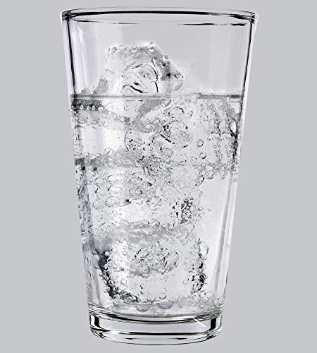 Clear Glass Beer Cups – 4 Pack – All Purpose Drinking Tumblers, 16 oz – Elegant Design for Home and Kitchen – Lead and BPA Free, Great for Restaurants, Bars, Parties – by Kitchen Lux