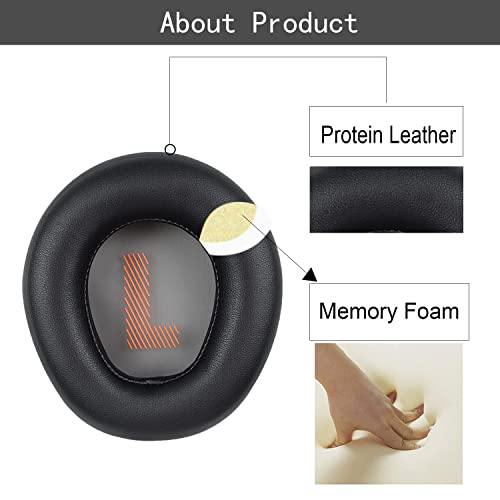 Aiivioll Replacement Earpads Pillow Ear Pads Foam Cushion Cover Cups Repair Parts for Quantum 600 Wireless Headphone Accessories(Black)