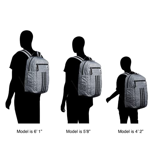 adidas League Three Stripe 2 Backpack, Jersey Onix Grey/Black, One Size
