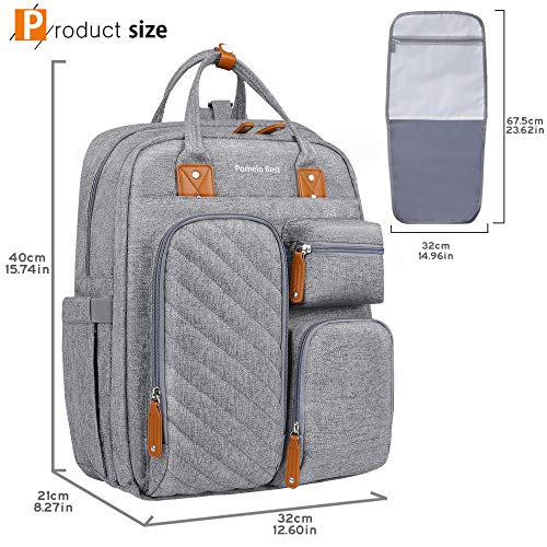 Pomelo Best Changing Backpack Diaper Bag Backpack, Multifunction Travel Baby Bag for Newborn Baby Gifts