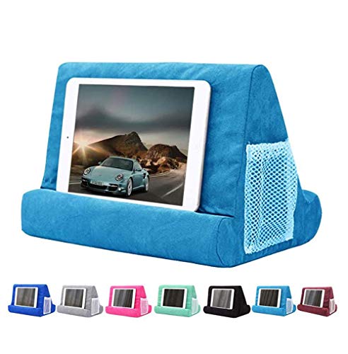 JoinHome Soft Pillow Tablet Pillow Stand for Ipad Stand Mult-Angle Tablet Phone Holder Lap Stand Mobile Phone Holder (Light Blue)