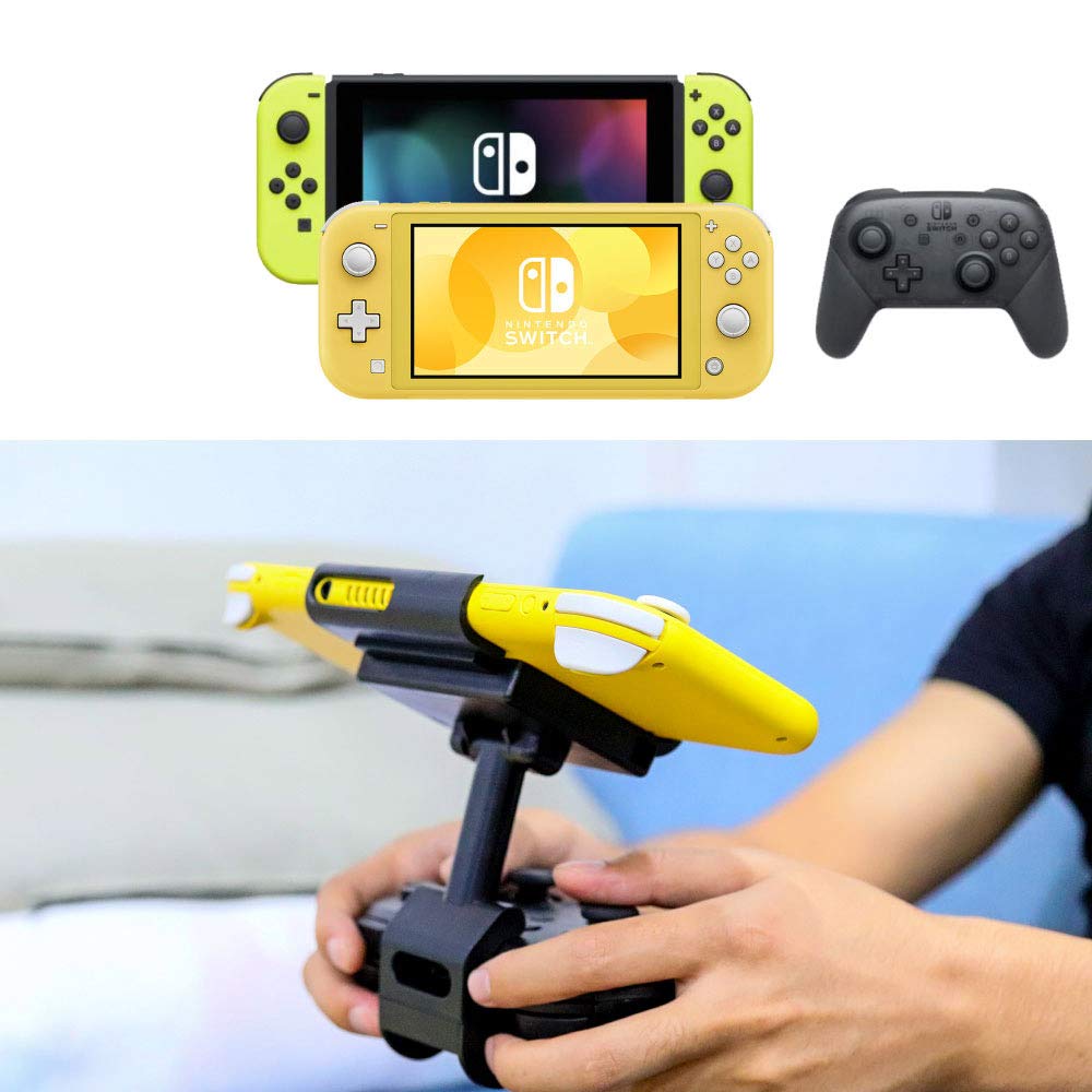 ahishfoneya Adjustable Mount Clip for Switch Official Pro Controller, The Original Pro Controller Clip Mount Compatible with Nintendo Switch/OLED/Lite,Black (Black)