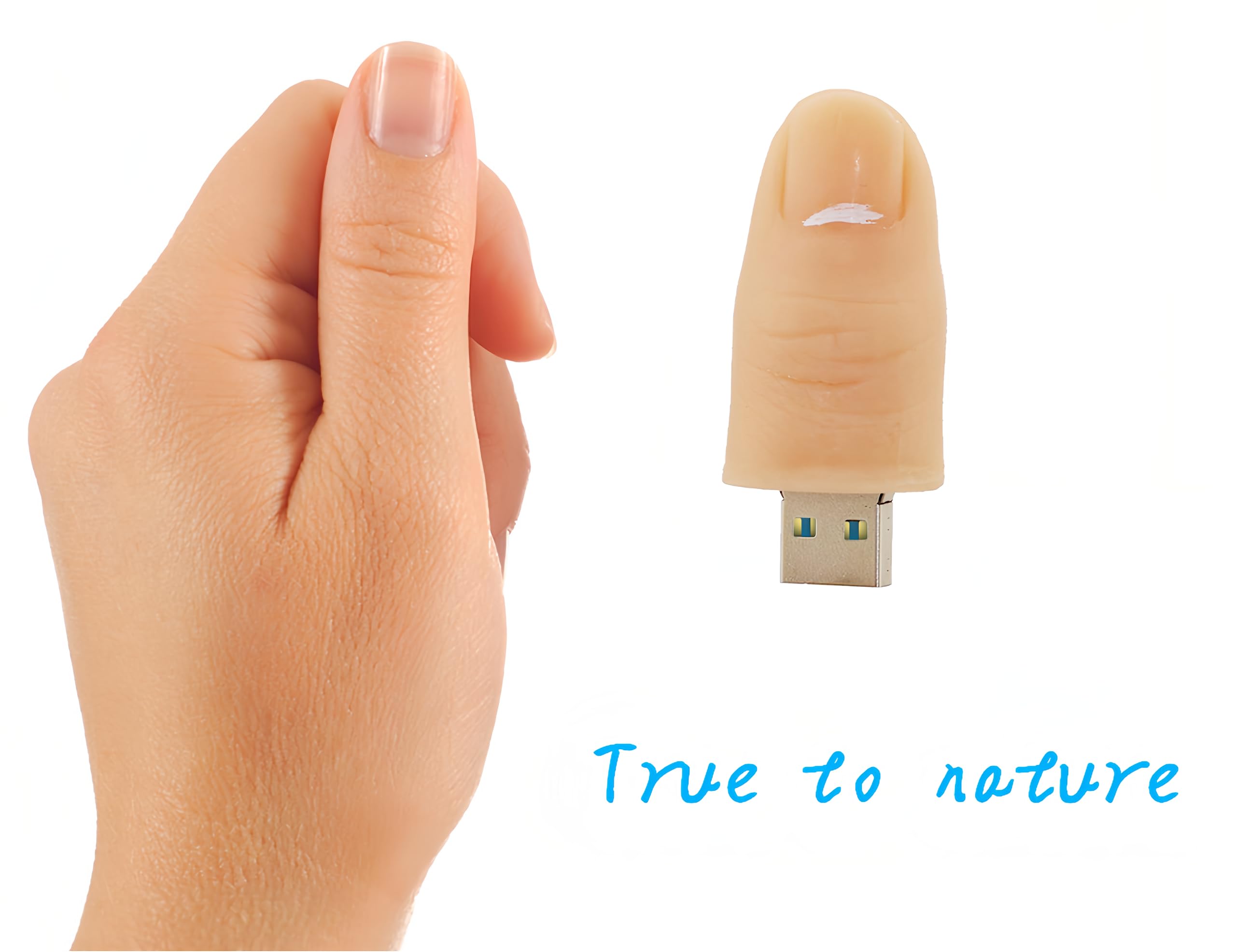 EcooDisk 128GB USB 3.0 Flash Drive Finger Shaped Memory Stick High Speed Data Storage