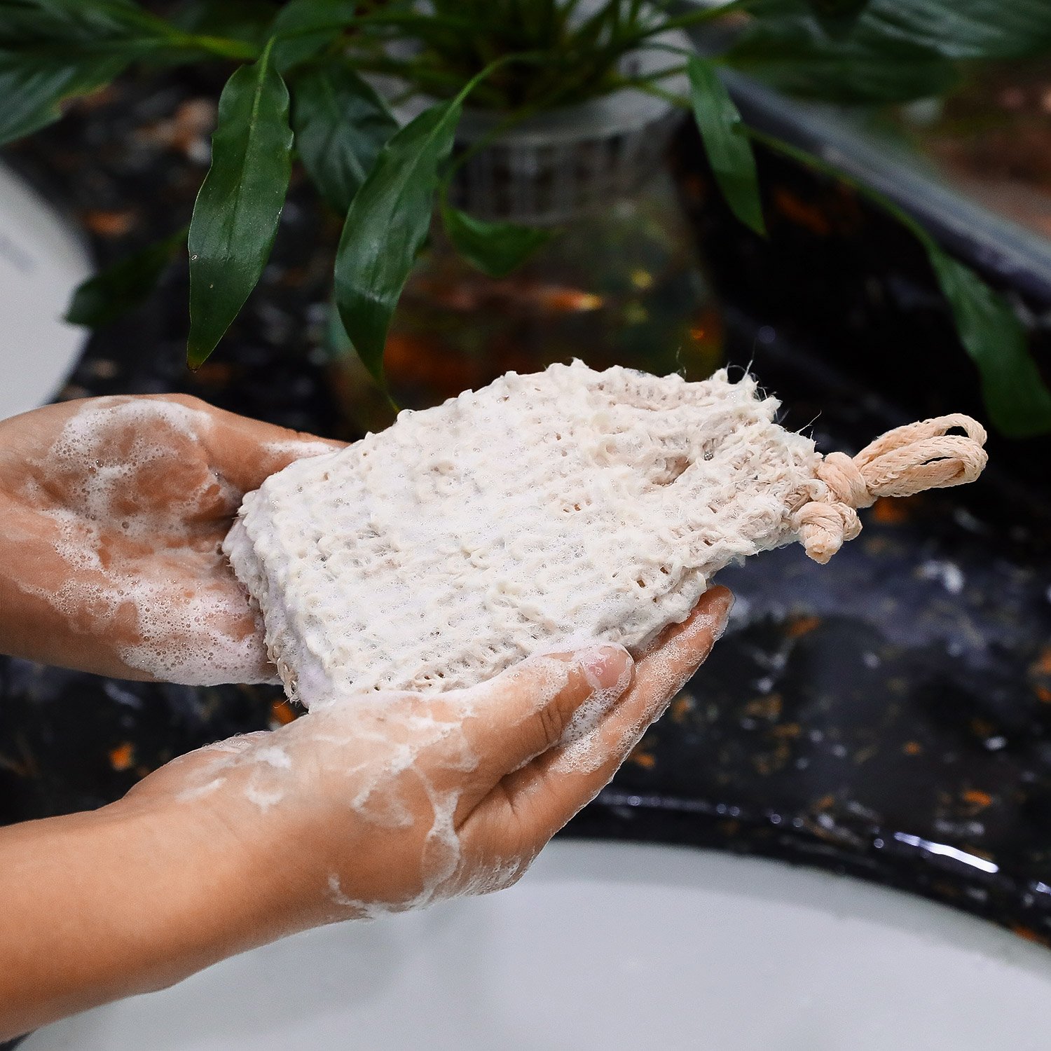 BBTO 5 Pieces Soap Saver Bag Natural Sisal Exfoliating Soap Pouch for Foaming and Drying, Shower, Scrubber(9 x 14 cm,Beige)