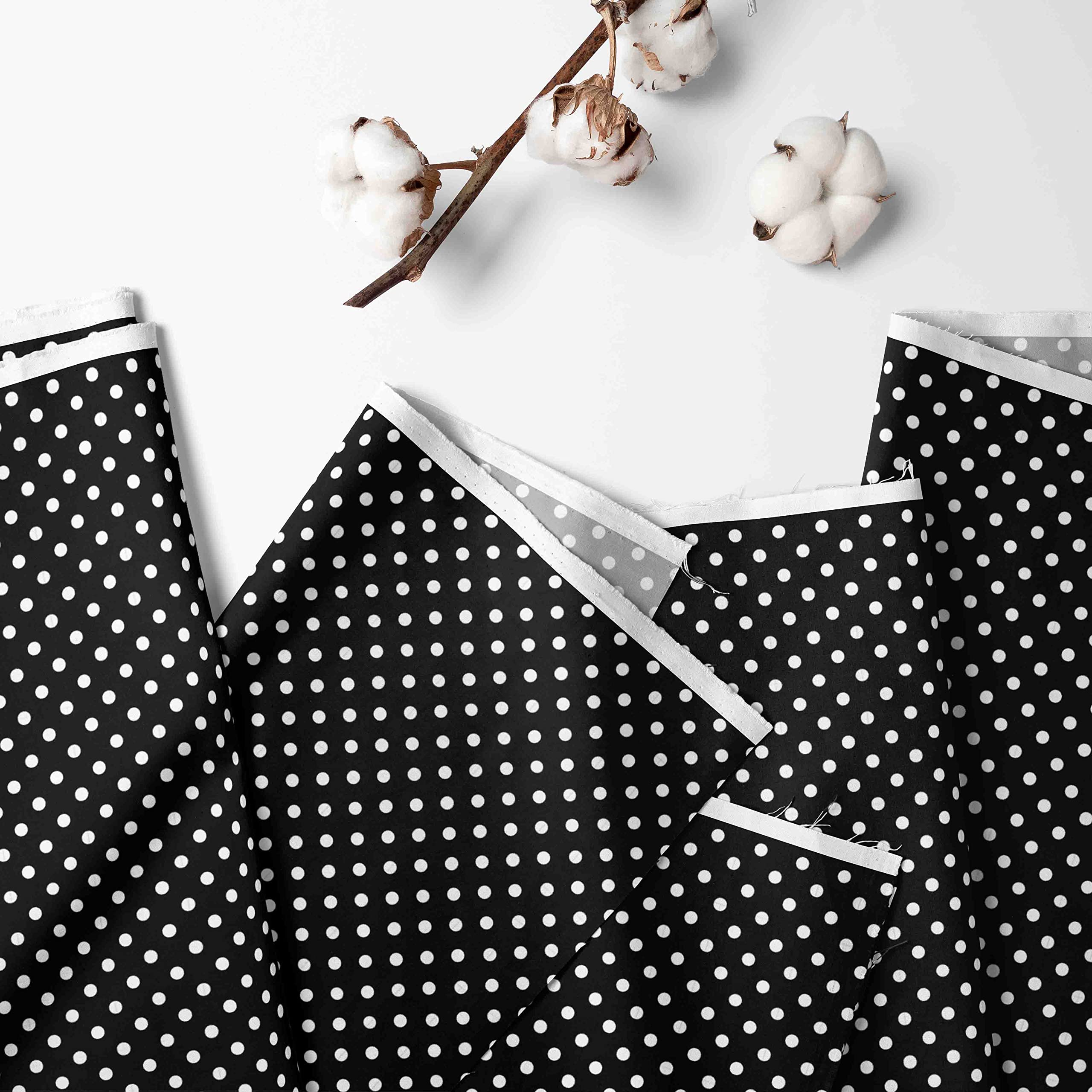Bacati - 2 Pack Pin Dots Girls 100% Cotton Universal Baby US Standard Crib or Toddler Bed Fitted Sheets (PIN DOTS, Black/White)