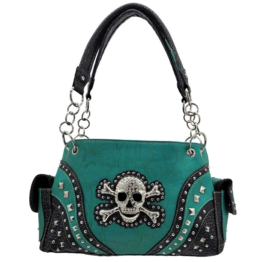 BHW SKULL WOMENS HANDBAGS SKULL WOMENS WALLET AND HANDBAGS (43-BLACK-BAG-ONY)
