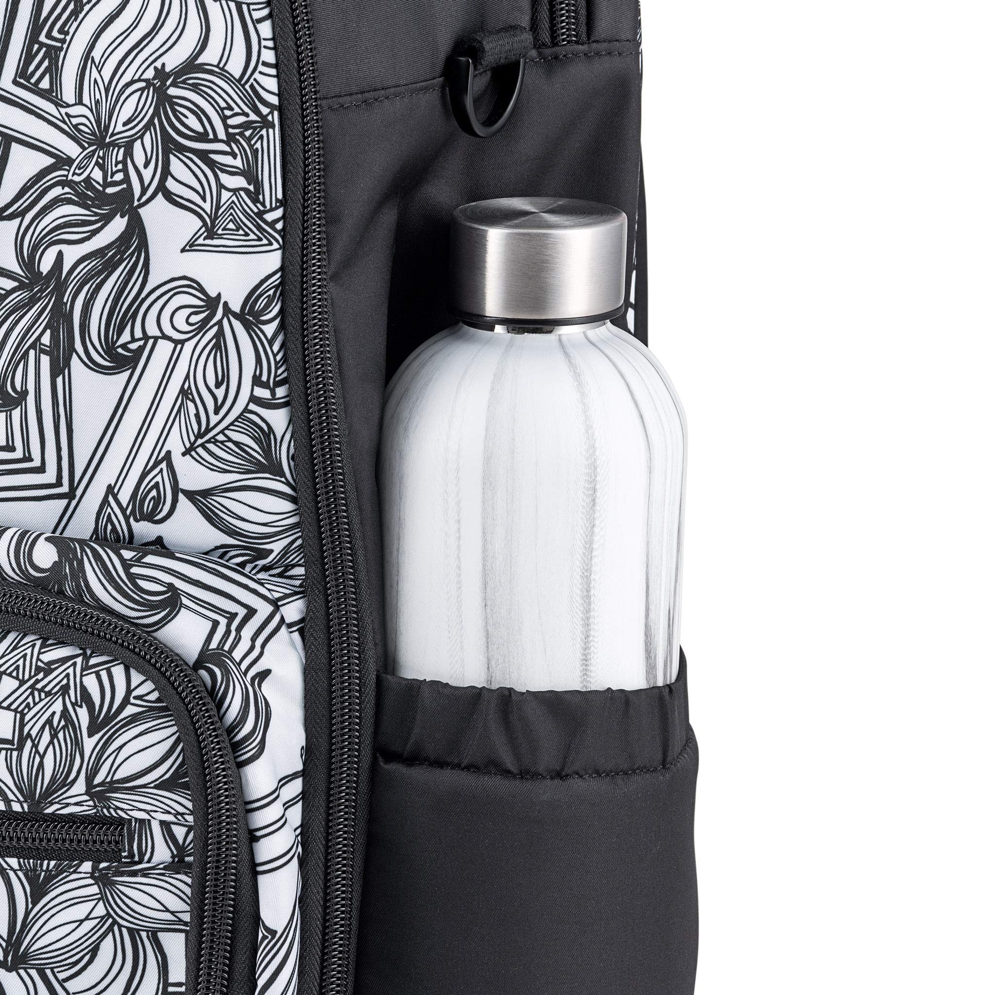 JuJuBe Zealous Diaper Bag Backpack and Fashionable Travel Bag with 9 Pockets