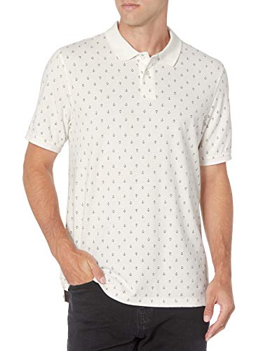 Amazon Essentials Men's Regular-Fit Cotton Pique Polo Shirt, Navy/White, Anchor, XX-Large