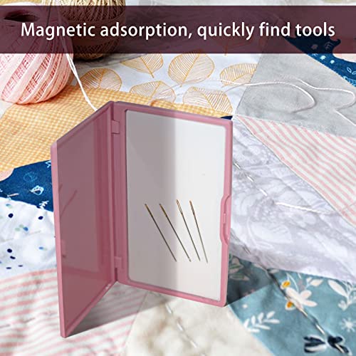 3Pcs Magnetic Needle Storage Case Magnetic Sewing Needle Holder Needle Organizer Portable Needle Keeper Pin Organizer Container Tool for Cross Stitch Sewing Knitting Pin Needle Storage (Patterned)