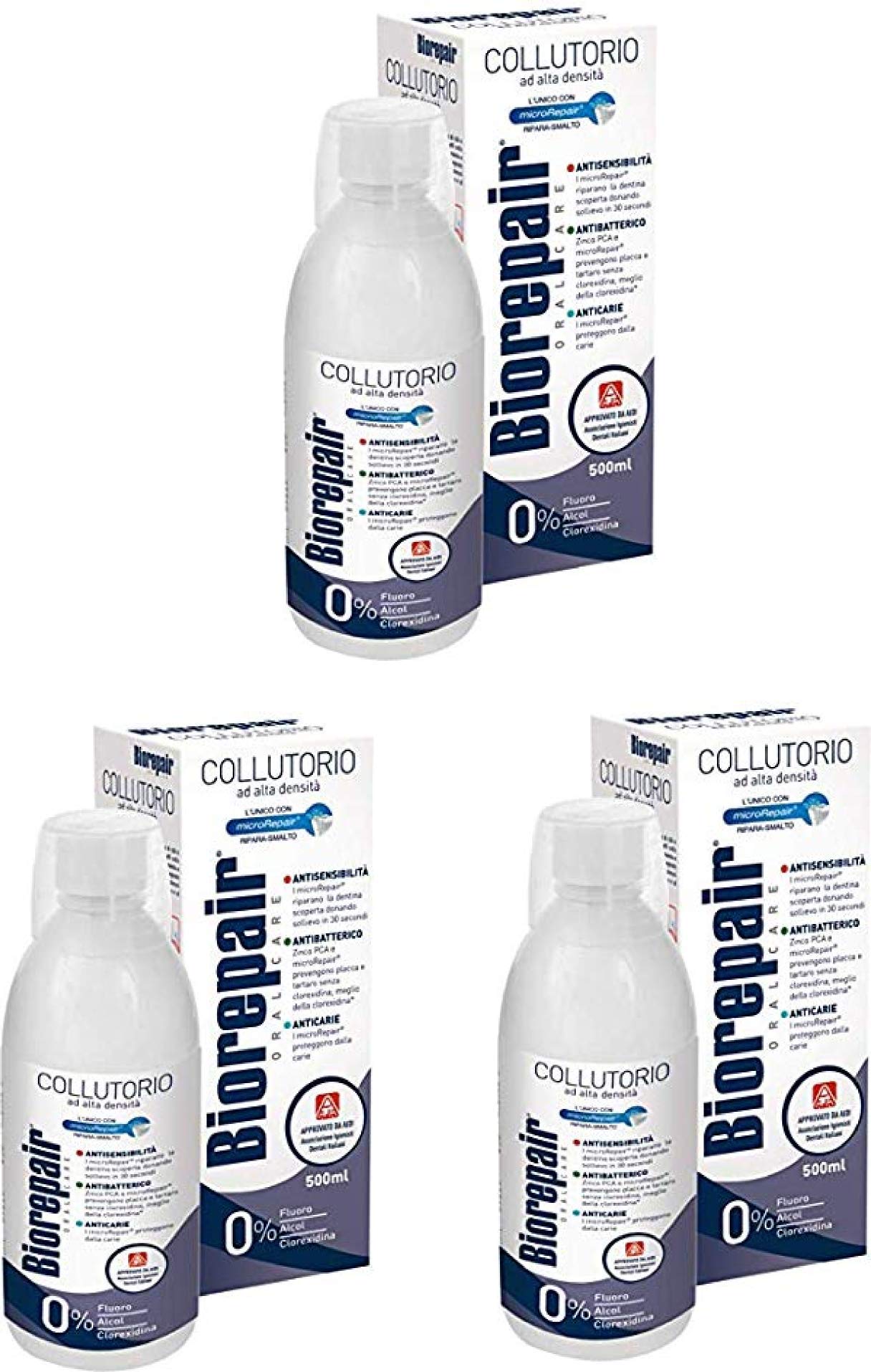 Biorepair: " Collutorio " Mouthwash 500ml/16.9 fl.oz - Pack of 3
