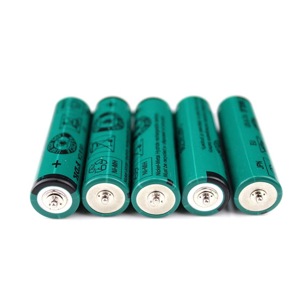 PULADU 2pcs HR-AAUV for Braun Electric Shaver Battery 1.2V Ni-MH Rechargeable Battery