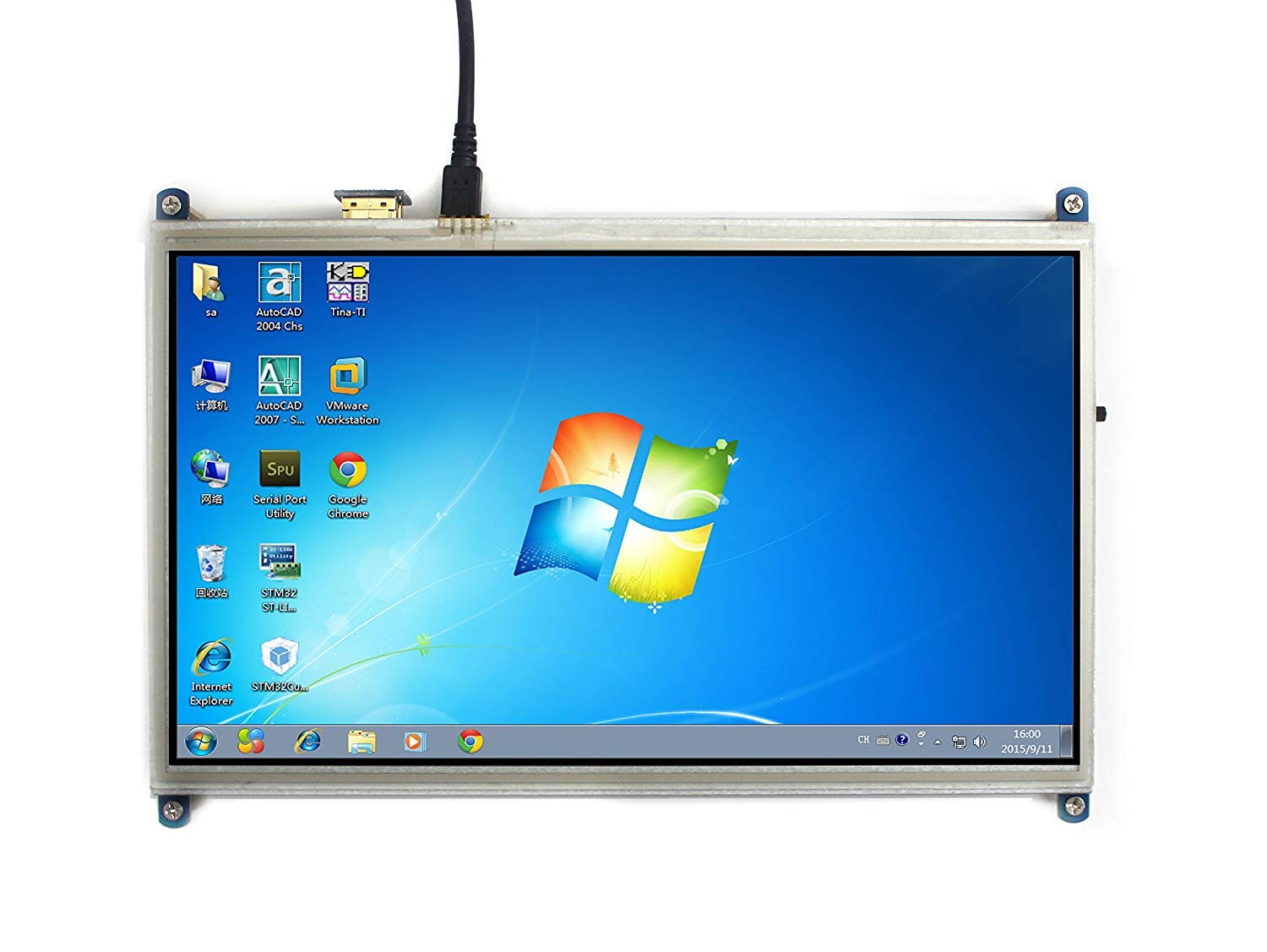 waveshare 10.1inch HDMI LCD Monitor 1024x600 Hardware Resolution Resistive TFT Touch Screen LCD Display for Raspberry Pi Zero/A+/B/B+/2 B/3 Model B