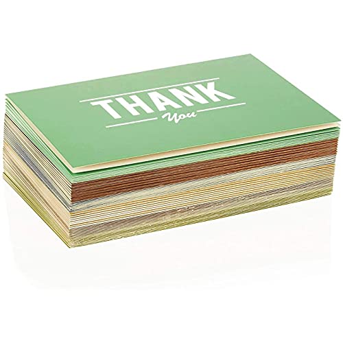 Best Paper Greetings 48 Pack Masculine Thank You Cards for Men with Envelopes for Work, Business, 6 Retro Designs, Blank Inside (4 x 6 In)