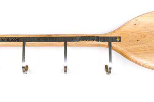 Coat Rack Wall Mount with 8 Hooks on Boat Paddle. Fun, Nautical Themed Clothes Hanger. Makes a Great Gift. Fully Assembled. Mount on Wall or Door in Mudroom, Entryway, Bathroom, Bedroom. Color: Navy