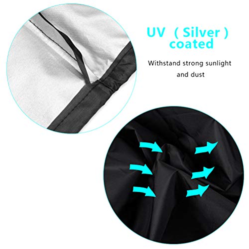 30-Inch Fire Pit Cover for 28-32 inch Round Fire Pit, Heavy Duty 300D Oxford Fabric Waterproof Dustproof Fire Bowl Cover All-Season Protection 32"Dia x 16"H