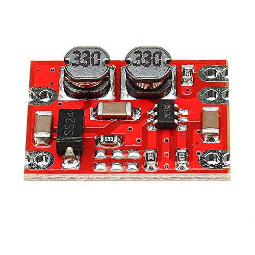 DAOKI 5Pcs 3.3V Buck Boost Power Module S09 Automatic Boost Buck Converter Module Step Up and Down Board Input 3V-15V Output 3.3V/5V/4.2V/9V/12V Electronic DIY PCB