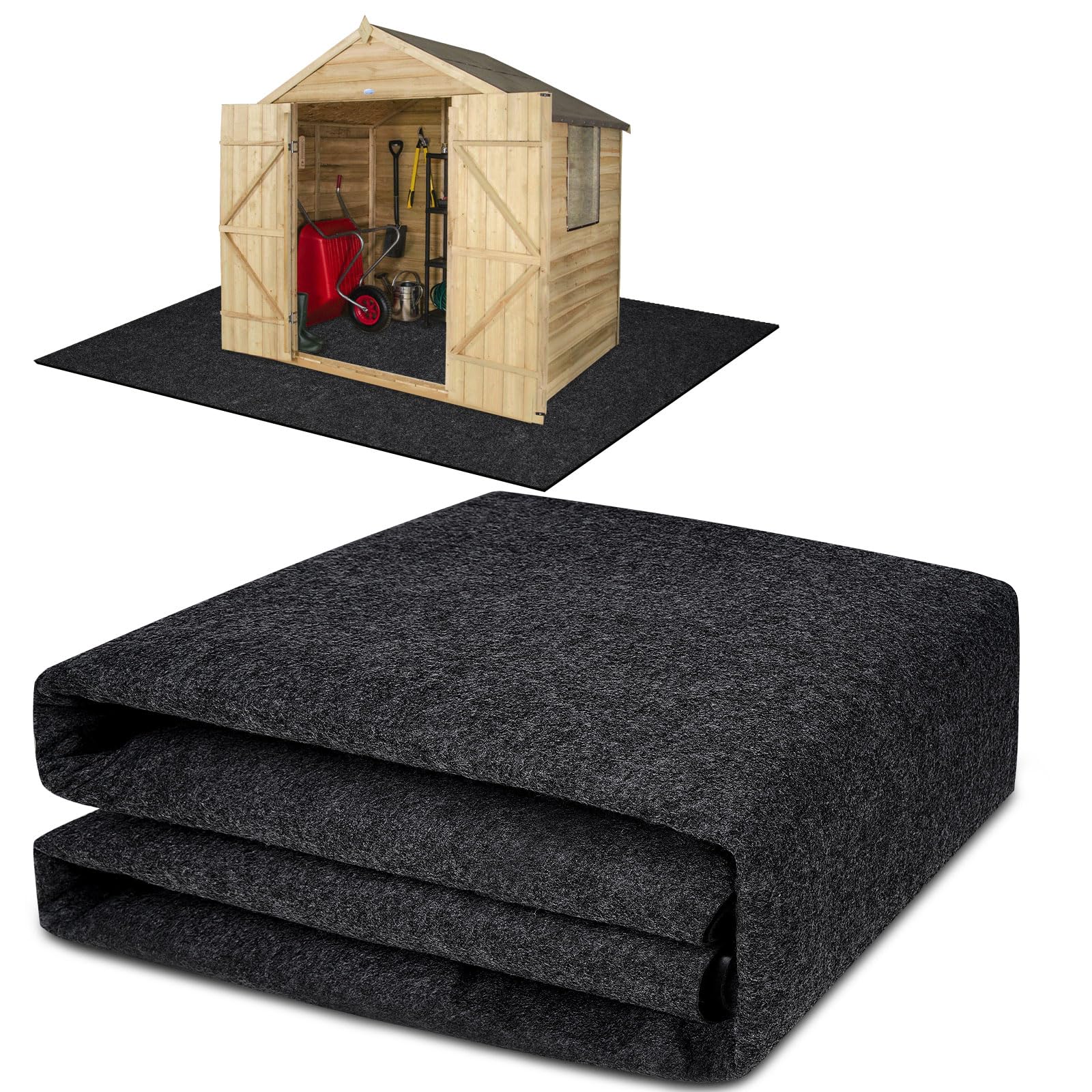 6.2x8.2 TF Outdoor Storage Shed Floor Mat Shed Flooring Outdoor Storage Room Mat, Waterproof, Moisture-Proof, Dustproof, Thickened and Not Easily Dirty, Excluding Storage Shed