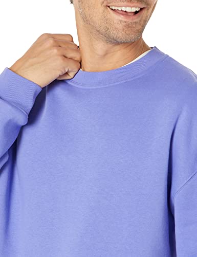 Amazon Essentials Men's Oversized-Fit Crewneck Sweatshirt (Available in Big & Tall), Purple Blue, X-Large