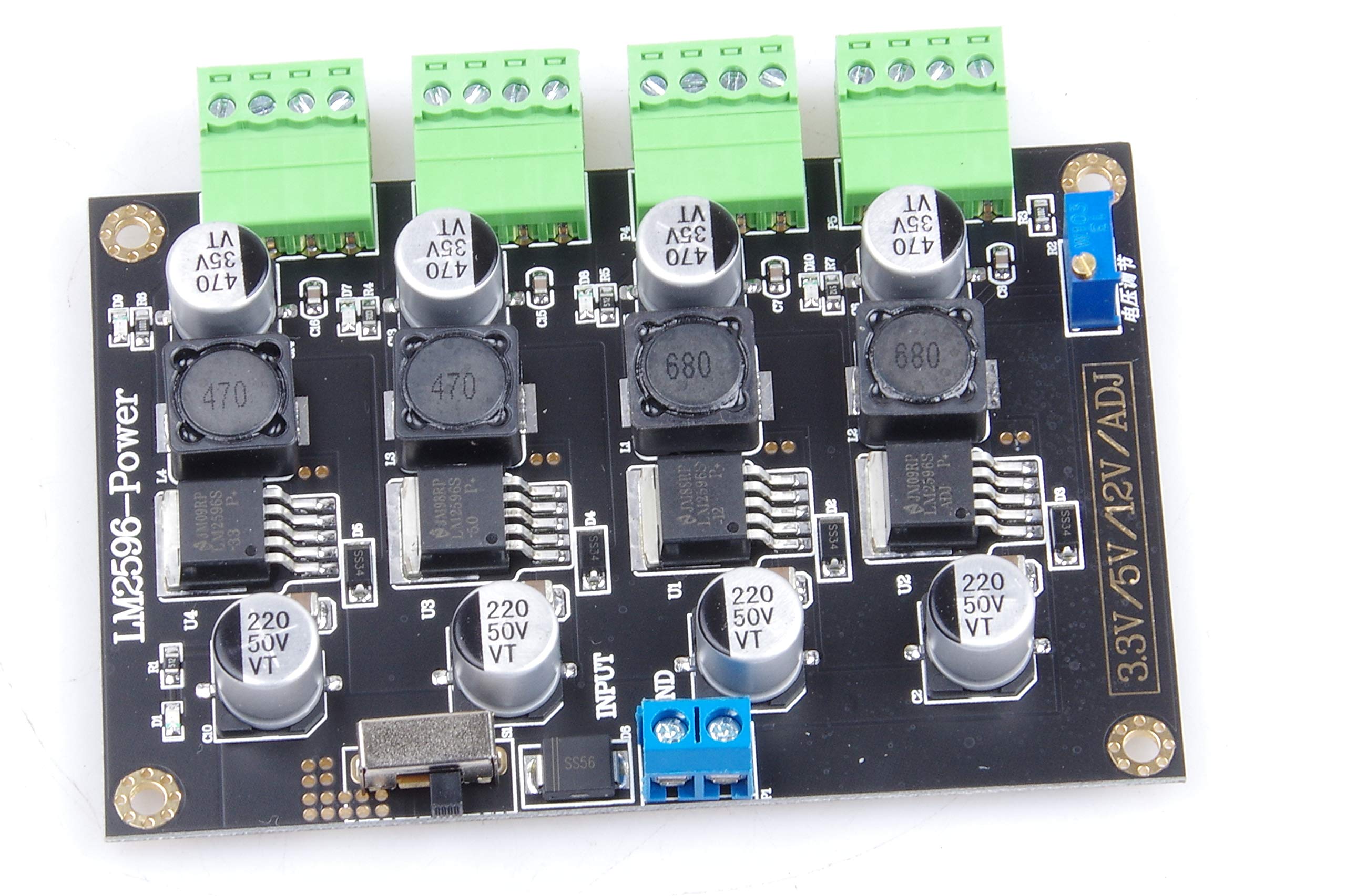 KNACRO LM2596 DC DC Converter Multi Channel 3.3V 5V 12V ADJ (Vin-1) Adjustable Output Switching Power Supply Step-Down Power Supply Module
