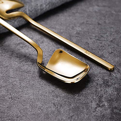 Coffee Spoons, 5.6 Inches Espresso Spoons, 18/10 Stainless Steel Demitasse Spoons Tiny Spoon Small Spoons Gold Teaspoons Espresso Spoons Mini Spoons for Tasting, Sugar, Tea, Ice Cream, Set of 6