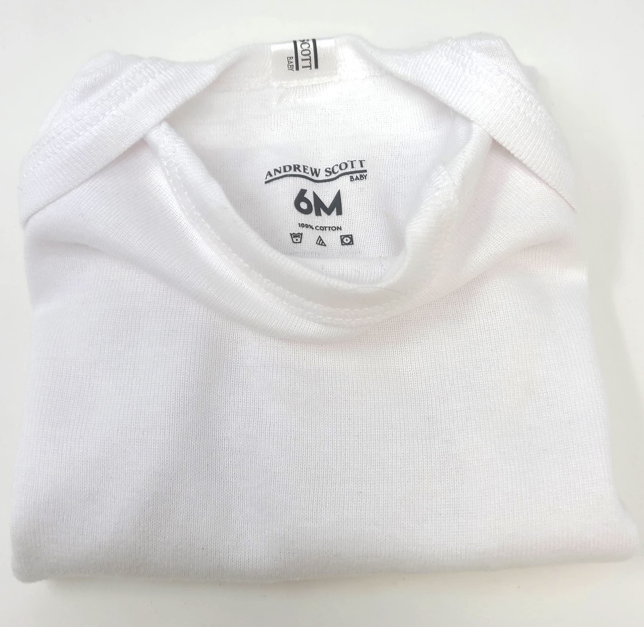 Andrew Scott Baby 4 Pack Bodysuit / 100% Soft Cotton Long Sleeve Onesie (12 Months, 4 Pack - Assorted Color)