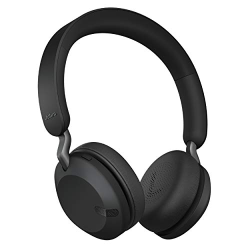Jabra Elite 45h, Titanium Black β On-Ear Wireless Headphones with Up to 50 Hours of Battery Life, Superior Sound with Advanced 40mm Speakers β Compact, Foldable & Lightweight Design