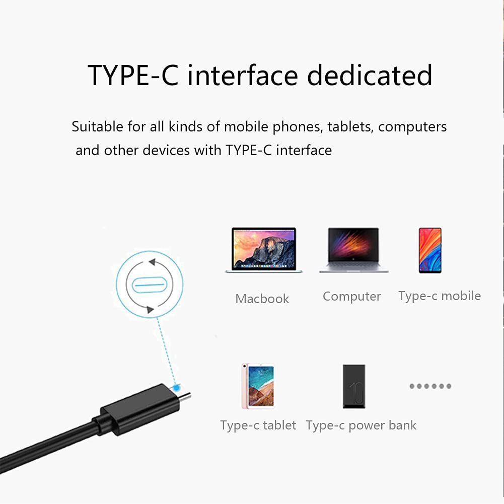 USB C to USB C Data Cable Short Charging Cable(About 4.8 inch)Type C high Speed Charger Cable Support USB 3.0 Data Transmission and QC PD Fast Charge Compatible with Smartphones, laptops (4.8)