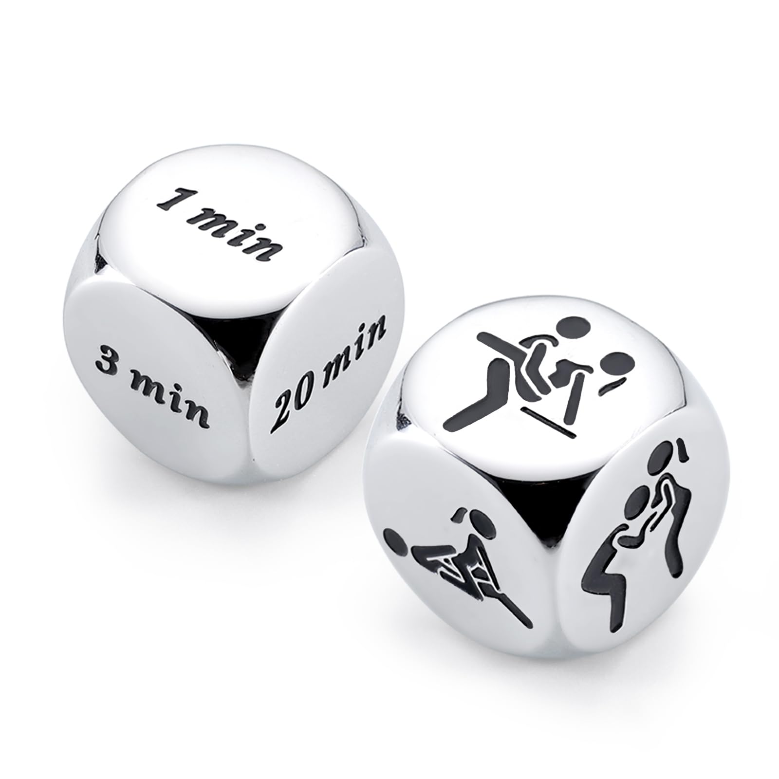 2 PCS Date Night Idea Couple Gifts for Women Men Valentines Day Gifts Minute Love Decision Dice for Him Her Naughty Game Dice Fun Dice for Adults Birthday Christmas Wedding Anniversary Engagement Gift
