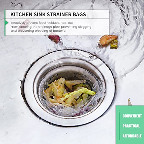 300 Pcs Kitchen Sink Strainer Bags Disposable Sink Garbage Bags,Sink Filter Net, Suitable for Kitchen and Bathroom Sink Drainage,for Collecting Kitchen Food Waste Leftover Garbage(300 3.54×3.54IN)