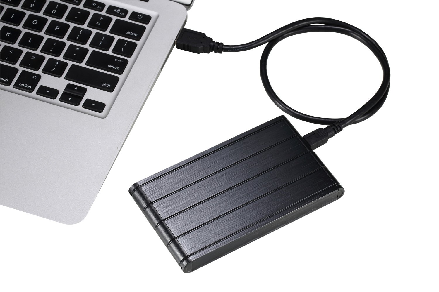 BIPRA USB 3.0 Ultra Slim Hard Drive Enclosure Case for 2.5" SATA Hard Drive Stylish Design GD25603 (Black_GD25603)