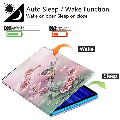 Birdtab for Samsung Galaxy Tab A7 10.4 Case 2020 Multi-Angle Smart Stand Shell Cover Case for Samsung Galaxy Tab A7 10.4 inch Tablet SM-T500/T505/T507 Case,Beautiful Hummingbird