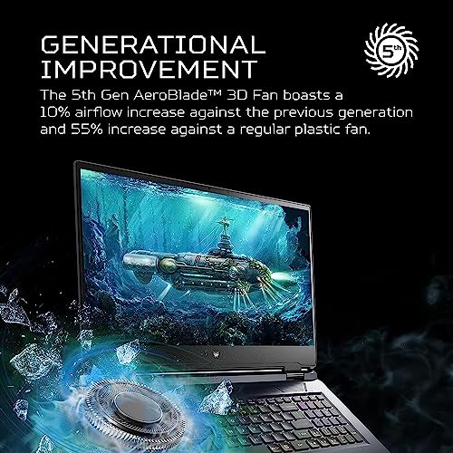 Acer Predator Helios 300 Gaming Laptop, 15.6 inch FHD IPS 165Hz Display, 14 Core Intel Core i7-12700H, NVIDIA GeForce RTX 3060, 64GB DDR5 RAM, 2TB SSD, Windows 11 Home