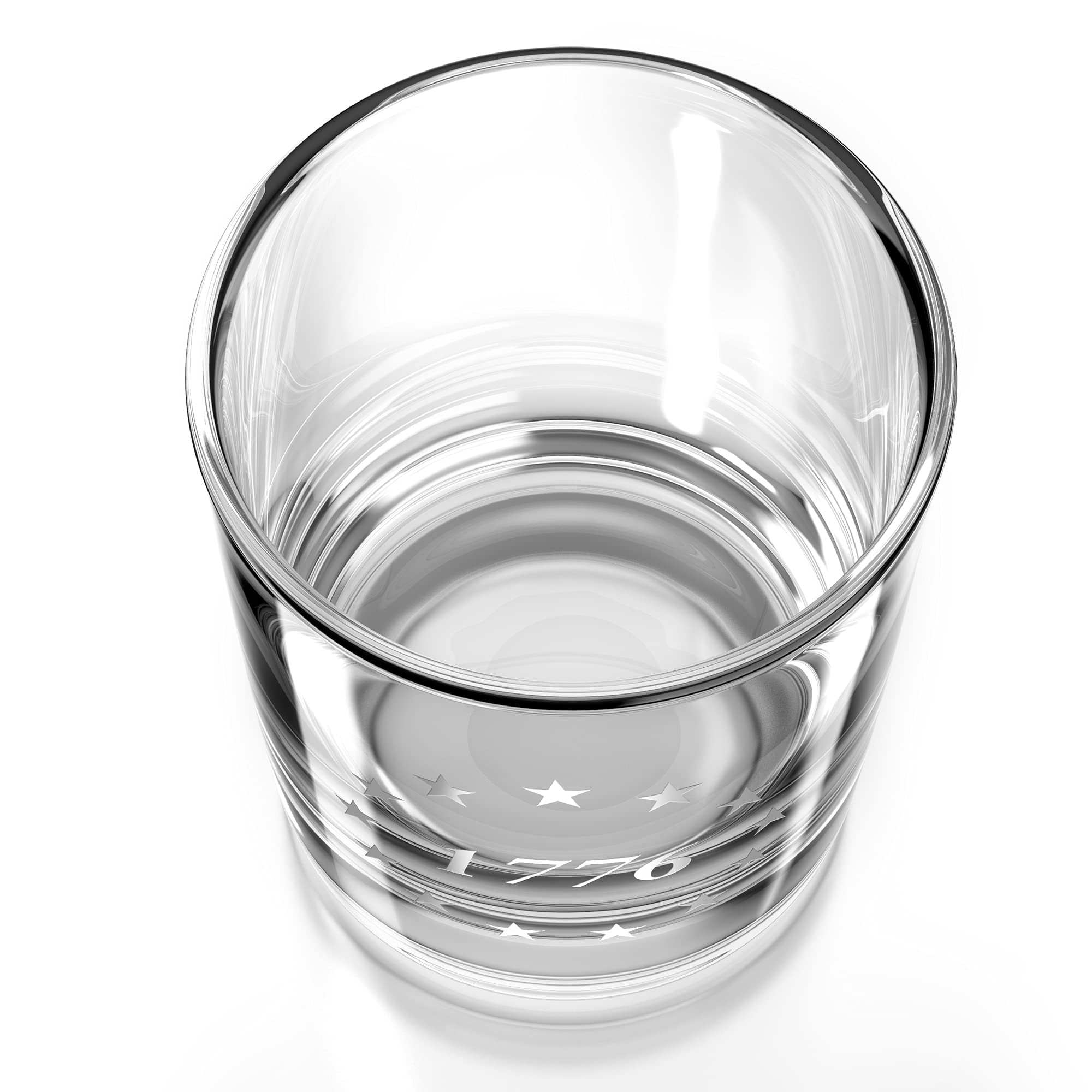 1776 Betsy Ross American Flag - Old Fashioned Whiskey Rocks Bourbon Glass - 10 oz capacity