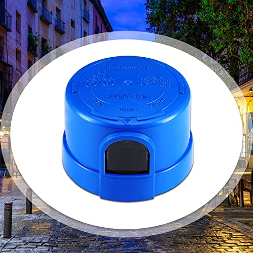 6 Pcs Photocell Twist Lock Photocell Sensor Auto on off Photocell Switch Dusk to Dawn Light Control Light Sensor for Outdoor Lights 120v~277v, Blue