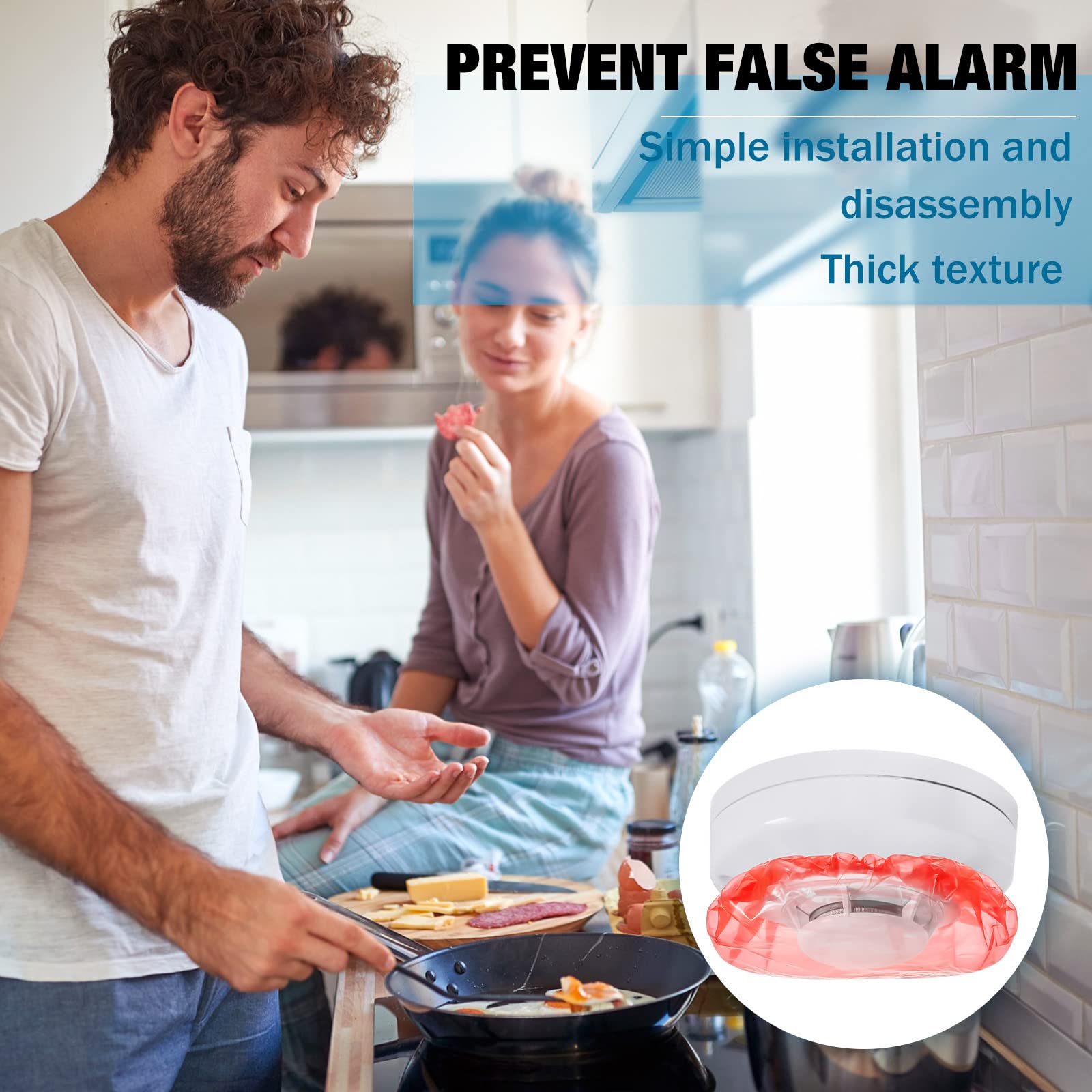 36 Pcs Smoke Detector Cover Smoke Alarm Dust Paint Cover Fire Alarm Cover for Home, Red