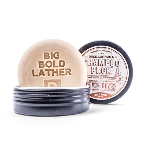 Duke Cannon Supply Co. Men's Shampoo Puck, Gold Rush - Over 175 Washes, Sulfate-Free, 4.5 oz (Pack of 1)