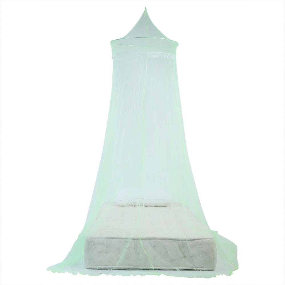 Bed Netting Elegant Ruffle Lace Bed Canopy for Little Princess Baby Children (Green)