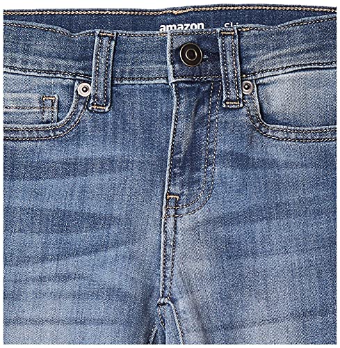 Amazon Essentials Girls' Skinny Fit Stretch Jeans, Washed Blue, 14