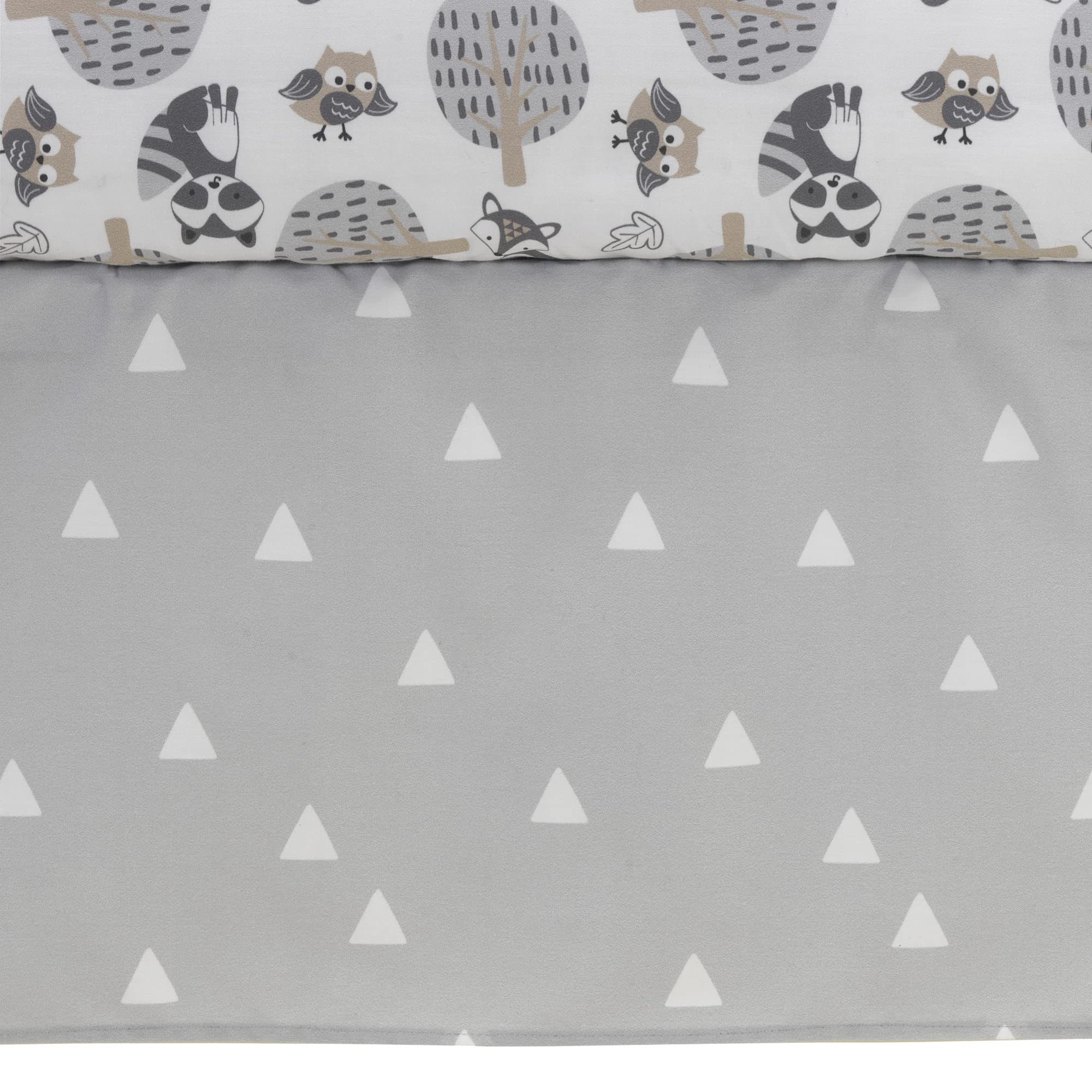 Bedtime Originals Little Rascals Forest Animals 3 Piece Crib Bedding Set, Gray/White
