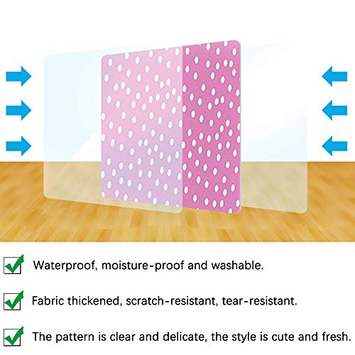 ZZBIQS Clothing Closet Wardrobe, Portable Non-Woven Fabric Garment Clothes Wardrobe Storage Organizer Shelf Rack, DIY Armoire Storage with Hanging Rod(Pink, Dots)