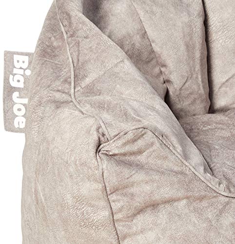 Big Joe Hug Bean Bag Chair, Gray Hyde, Faux Polyester Blend, 3 feet