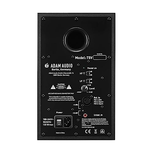 ADAM Audio T5V Active Nearfield Monitor (2-Pack) Bundle with 25-Feet XLR Male to XLR Female Microphone Cable (2-Pack) (4 Items)