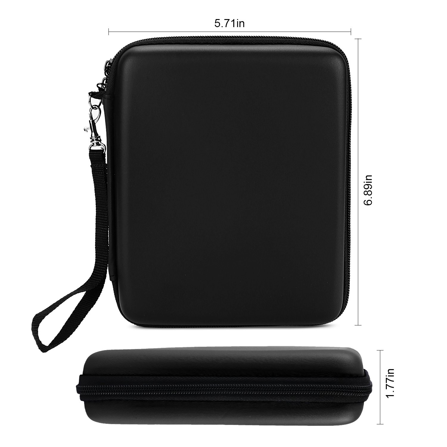 AKWOX Compatible/Replacement for Nintendo 2DS Waterproof Travel Carrying Protectove Case with 8 Game Holders