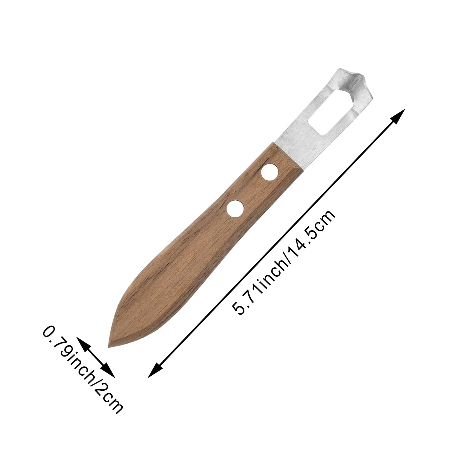 2 PACK Cocktail Channel Knife with Walnut Wood Handl Fruit and Vegetable Carving Tool for Decorating Cocktails, Desserts, and Salads Stainless Steel Tip Wooden Handle