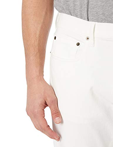Amazon Essentials Men's Athletic-Fit Stretch Jean, Bright White, 40W x 28L